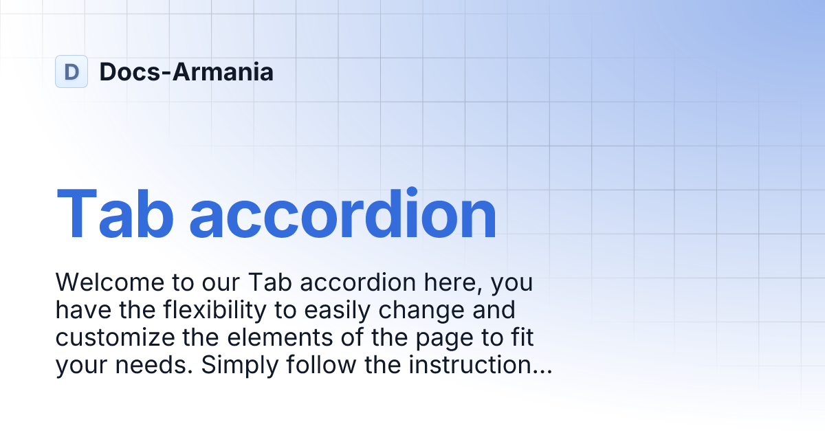 Tab accordion | Docs-Armania